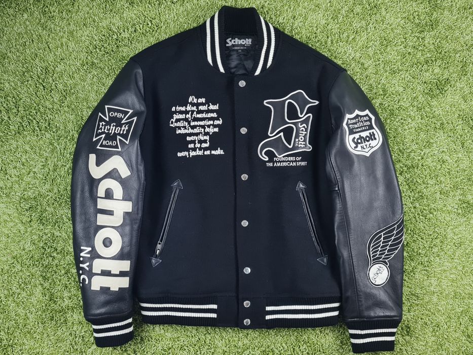 Vintage Schott 2008 for Japan Open Road wool varsity jacket vintage ...
