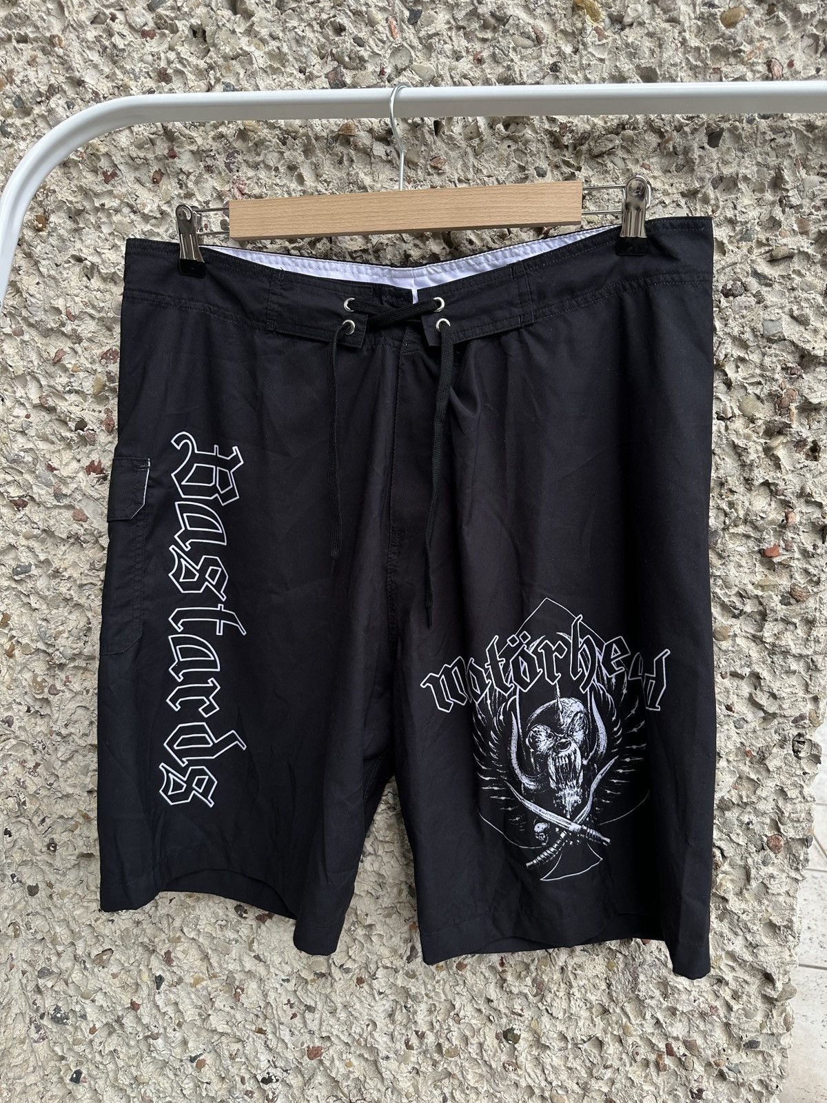 Affliction × Vintage Vintage y2k 2000s Motorhead skull band shorts ...