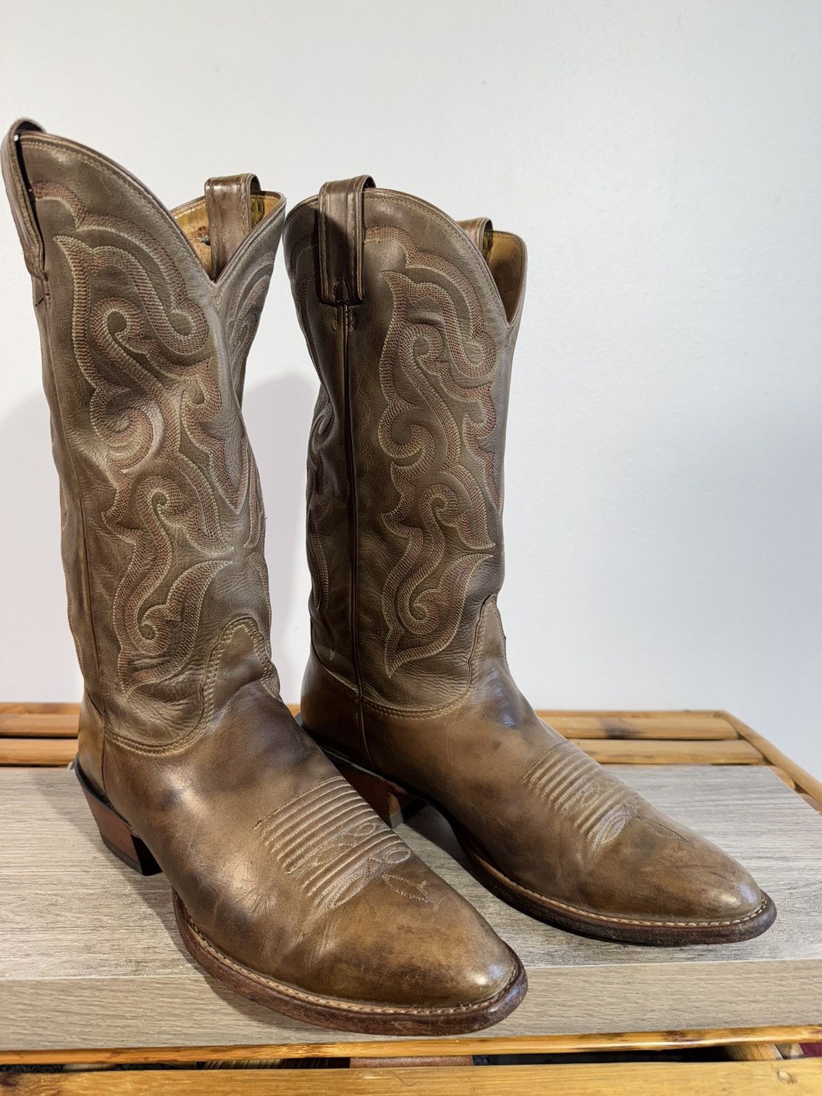 Nocona Nocona Men's Vintage Cowboy Boots Size 9.5 D Crazy Horse USA ...