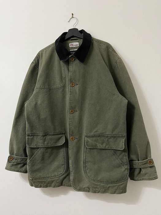 Vintage VTG Carhartt Style Olive Green Chore Jacket | Grailed