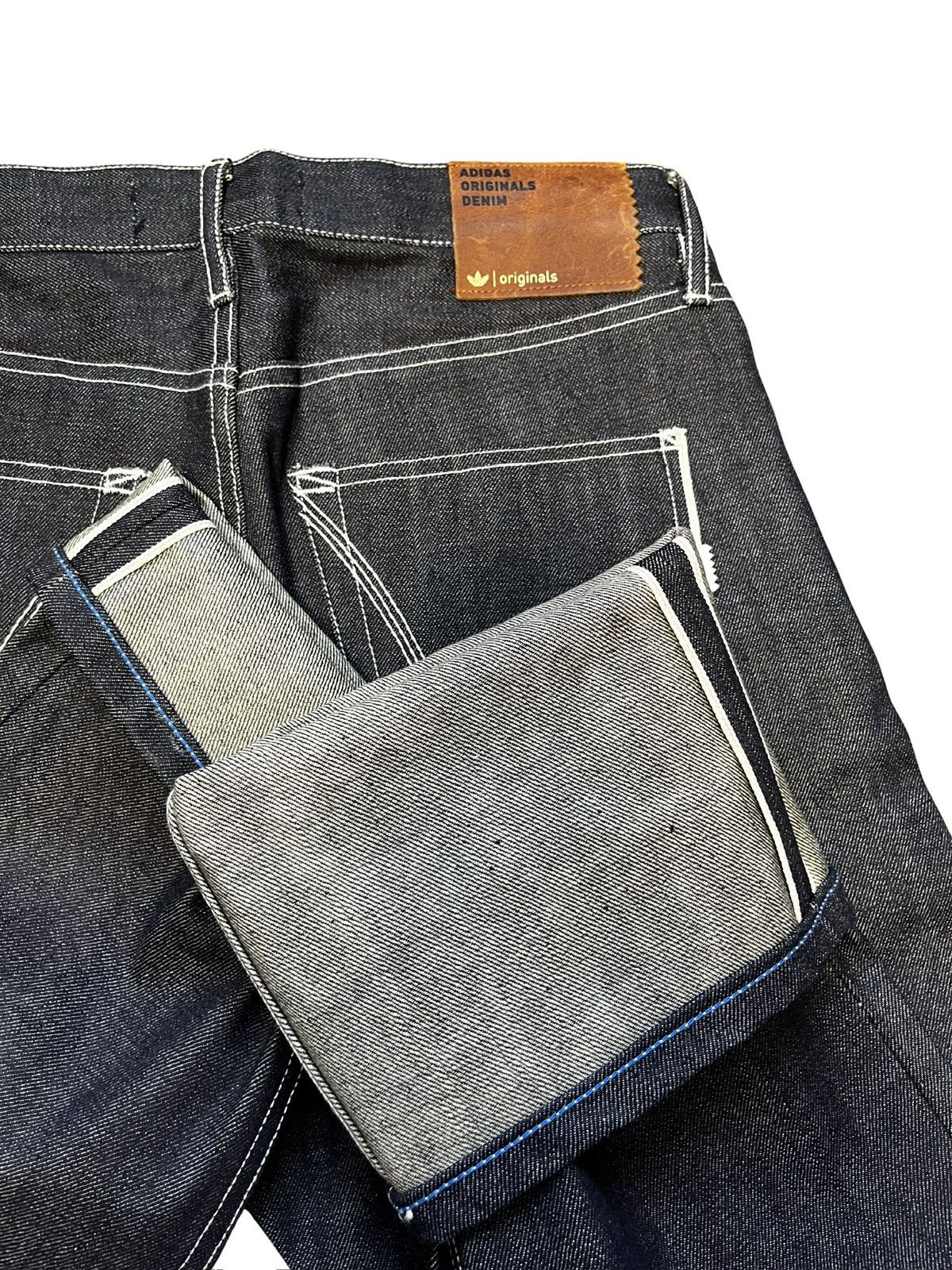 Adidas adidas conductor raw selvedge denim jeans 2011 sample | Grailed