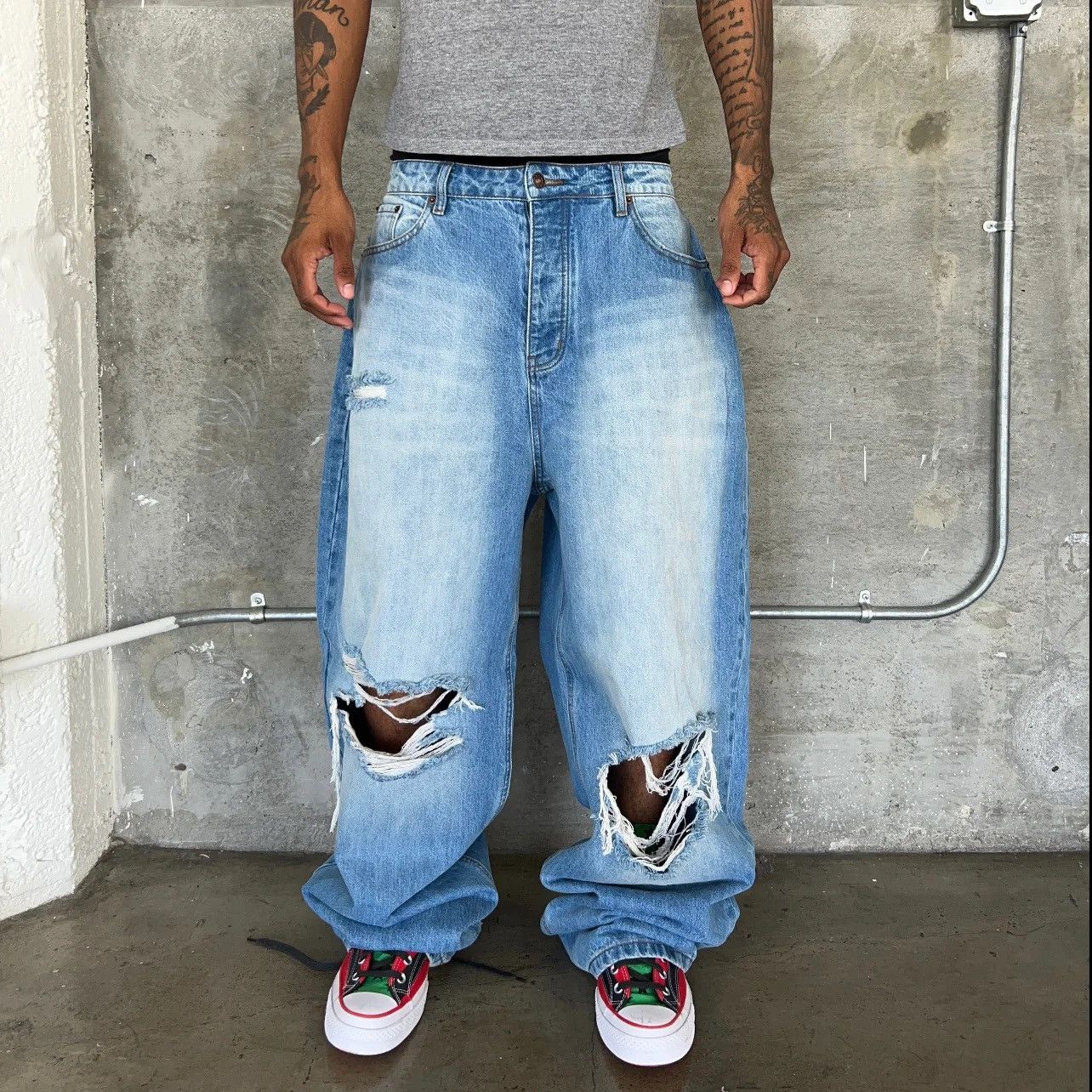 Band Tees × Distressed Denim × Vintage IHP DISTRESSED DENIM BUNDLE SZ ...