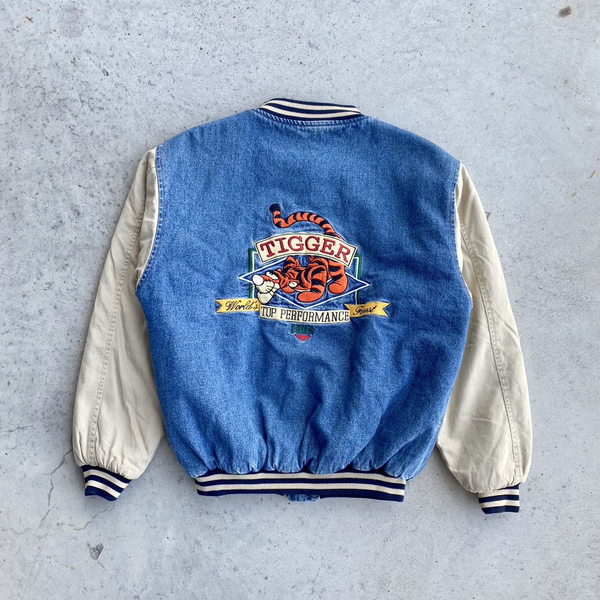 Vintage Vintage 90s Tigger Varsity Denim Jacket | Grailed