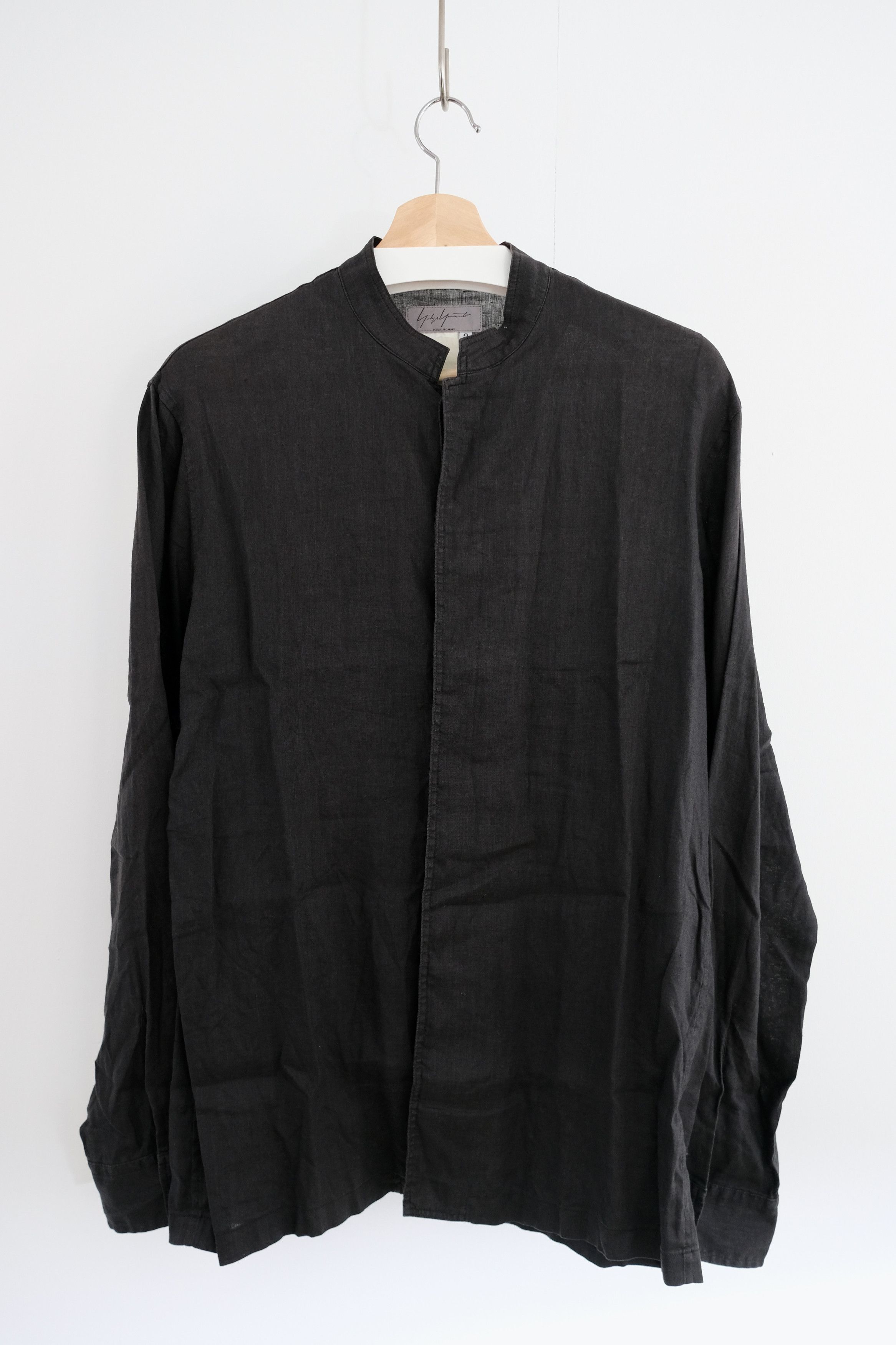Yohji Yamamoto 🎐 YYPH [2000s] Stand-Collar Shirt with Hidden Placket ...
