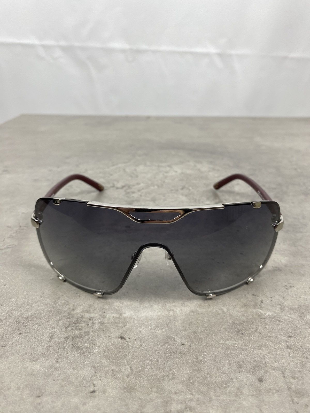 Diesel × Vintage Vintage Diesel Mask Wrap Around Sunglasses Metal Black ...