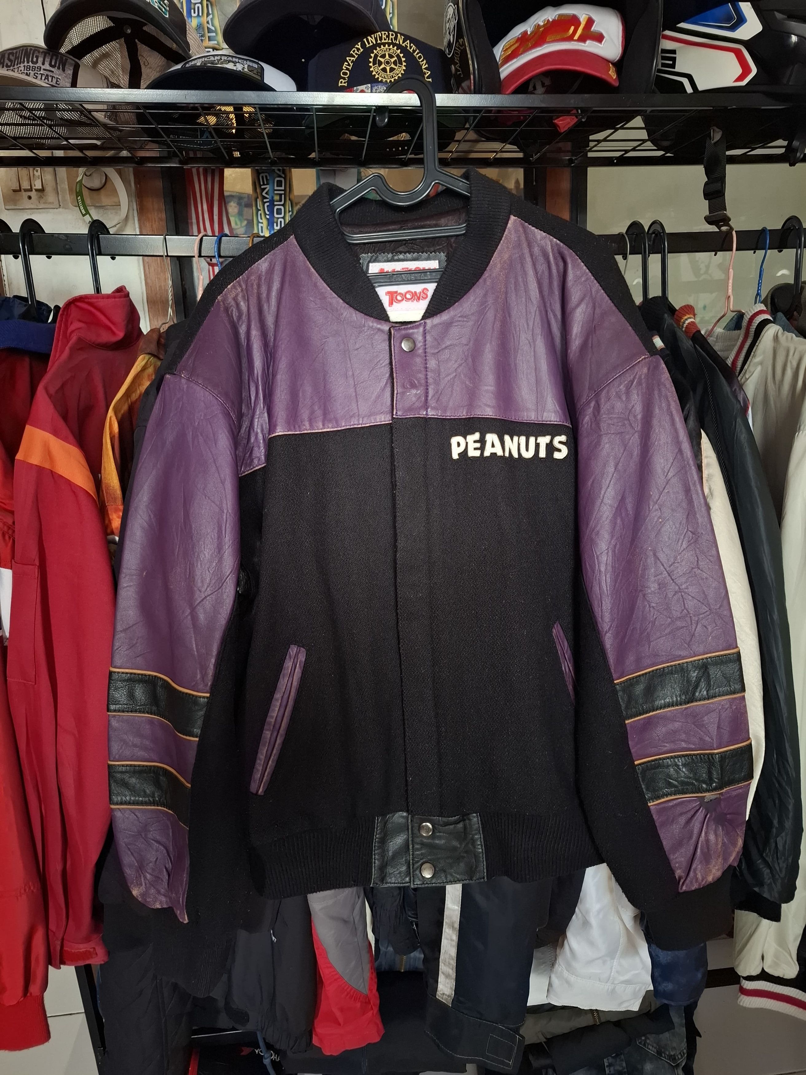 Excelled × Peanuts Rare 90s Vintage Varsity Jacket by American Toons x ...