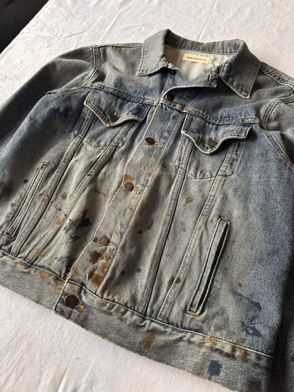 Bare Knuckles Denim Trucker Jacket - Dark Wash | Grailed