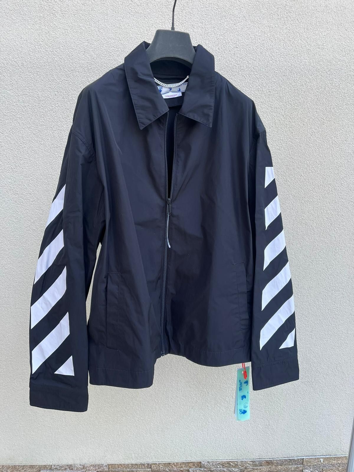 Off-White Diagonal Sleeve Jacket in Black | Grailed