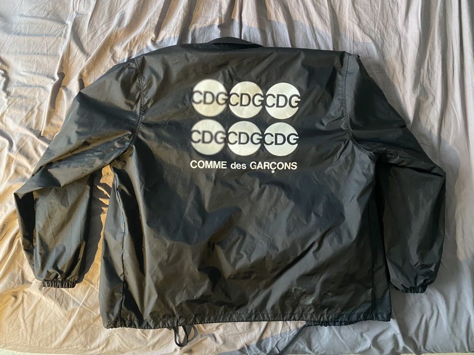 Comme des Garcons CDG “Wear Freedom” button up coach jacket in black ...