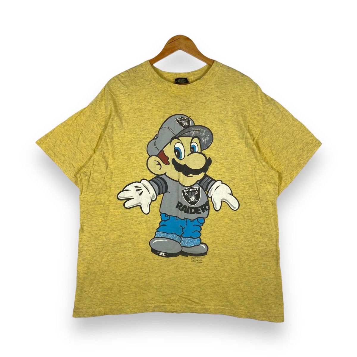Vintage VINTAGE 1993 SUPER MARIO RAIDERS NFL TEE | Grailed