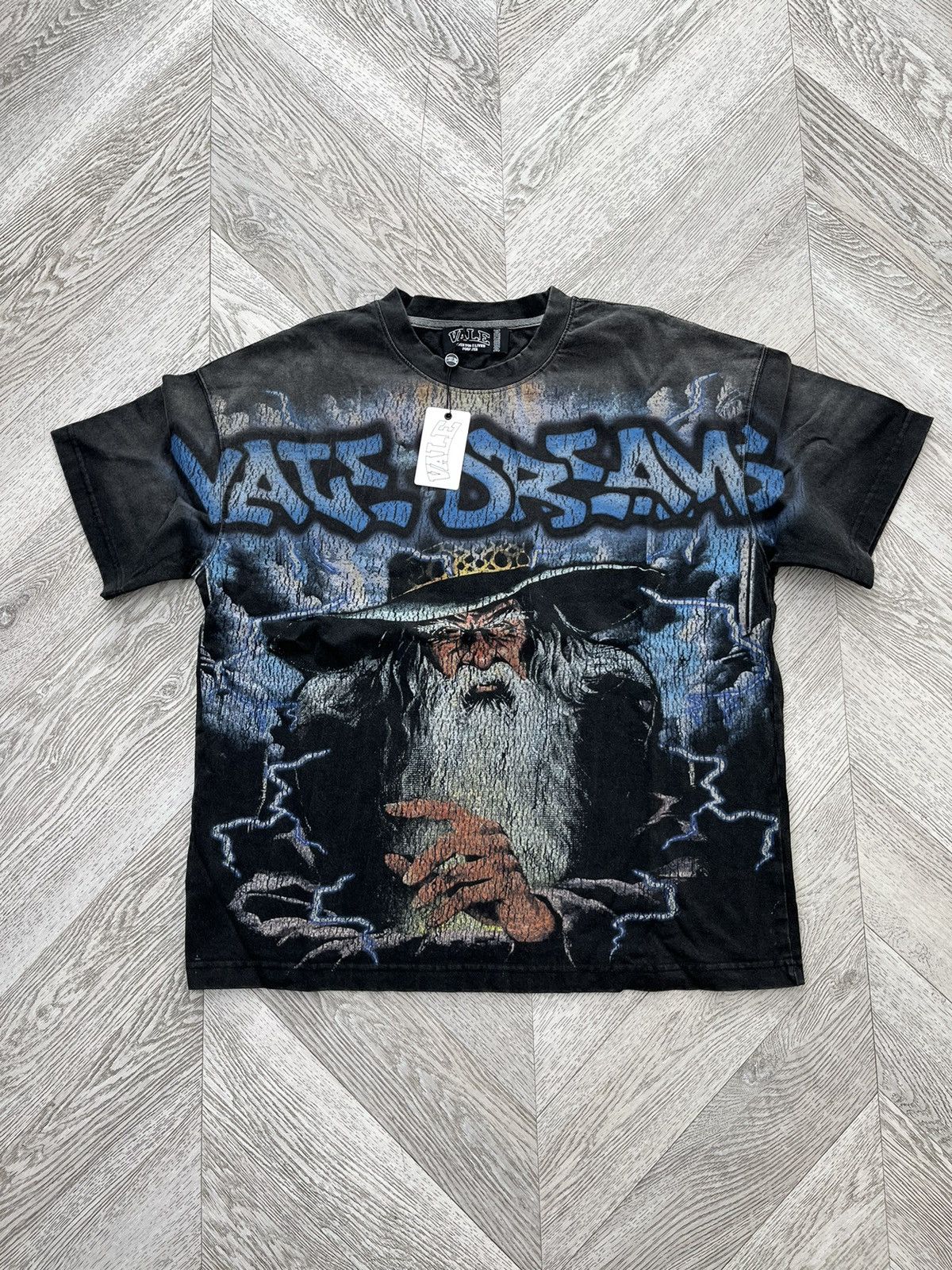 Vale Vale “blue graffiti vale dreams, wizard” Tee | Grailed