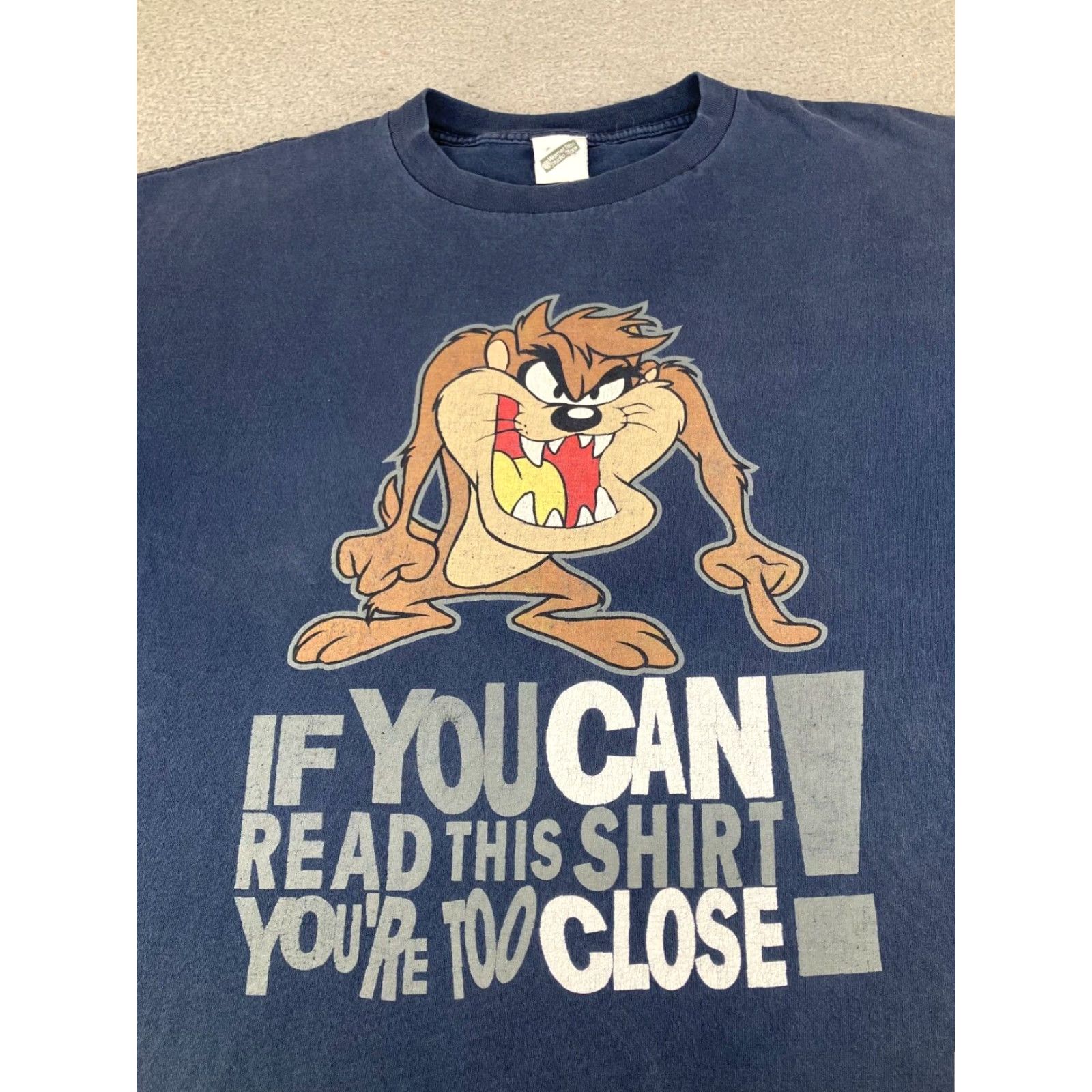 Vintage Looney Tunes Taz Mens Large Extra Large XL Blue 90s Warner Bros ...