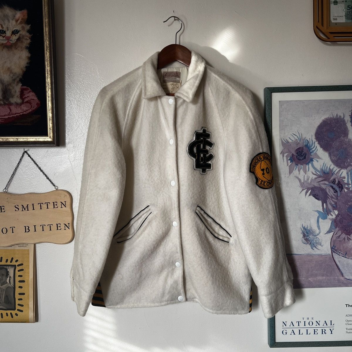 Vintage vintage 60s Riverdale Sportswear fluffy wool varsity jacket ...