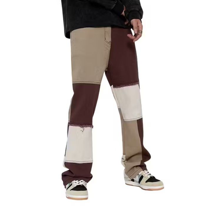 Japanese Brand Patchwork Stacked Denim Jeans | Grailed