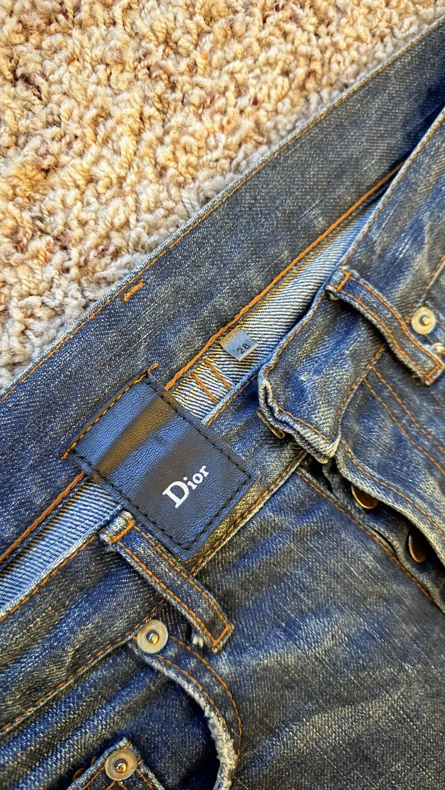 Dior SS06 Dior Homme Hedi Slimane Blue Clawmark Jeans | Grailed
