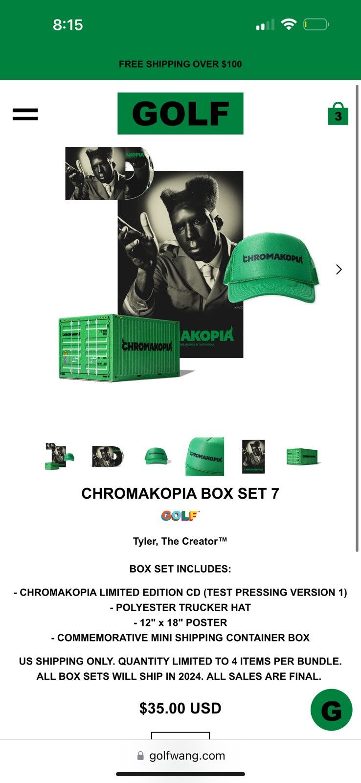 Golf Wang × Streetwear × Tyler The Creator Chromakopia Green Trucker ...