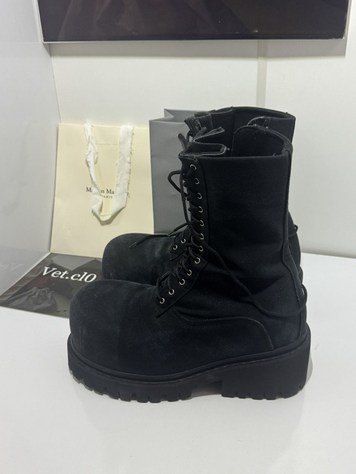 Balenciaga ⛔️Balenciaga canvas stomper boots 42 | Grailed
