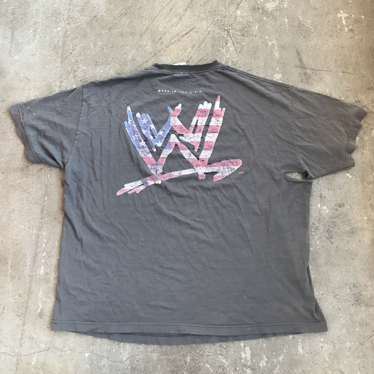 Vintage × Wwe × Wwf Vintage Thrashed Distressed WWE WWF Crew Employee ...
