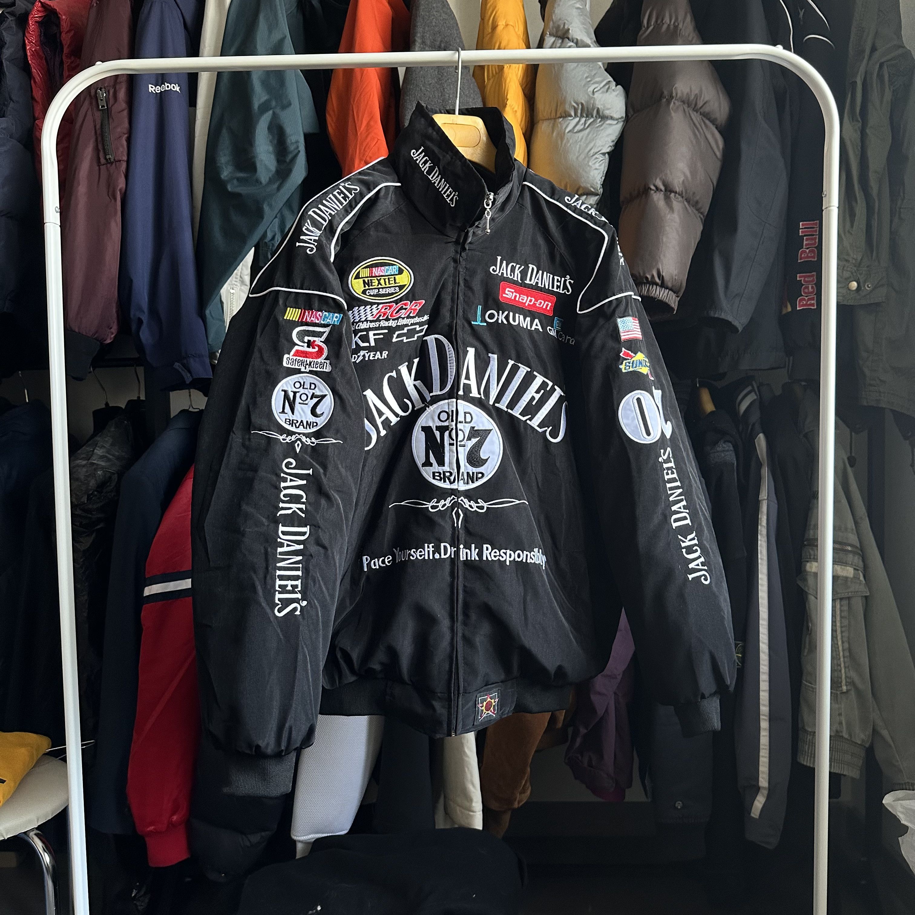 Jack Daniels × Racing × Vintage Vintage Rare Nascar Racing Jacket Jack ...