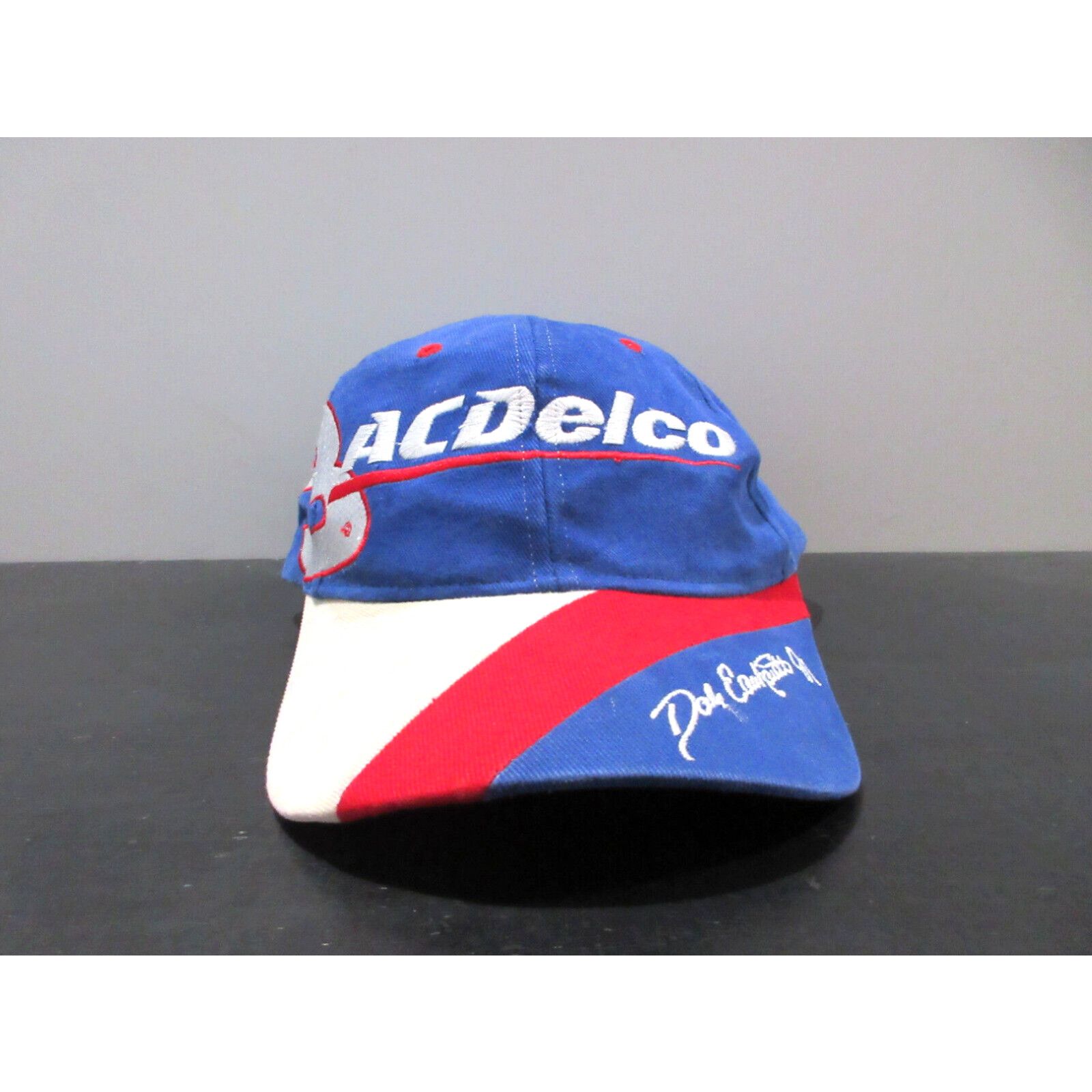 Vintage Nascar Hat Cap Strap Back Blue AC Delco Racing Team Dale ...