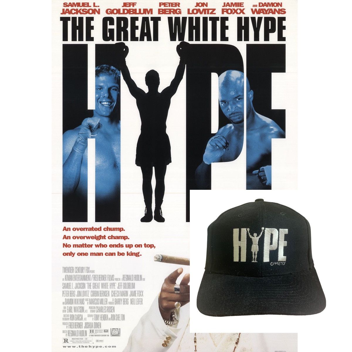 Vintage The Great White Hype Movie Promo Snapback Hat Vintage | Grailed