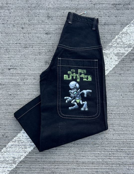 Vintage Vintage 90s JNCO Trog Alien Wide Leg Jeans | Grailed