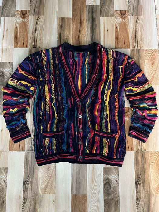 Vintage 90s Coogi 3D Cable Knit Cardigan Sweater | Grailed