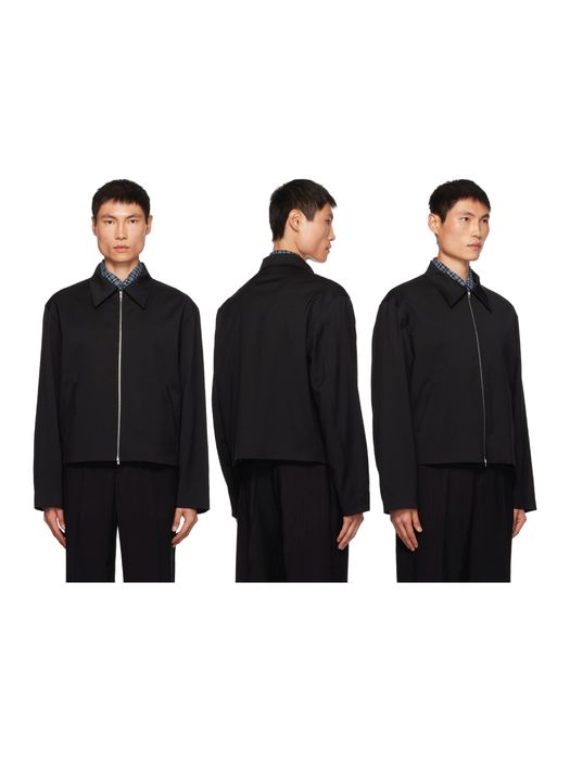 Our Legacy Our Legacy Mini Zip Jacket in Black Worsted Wool | Grailed