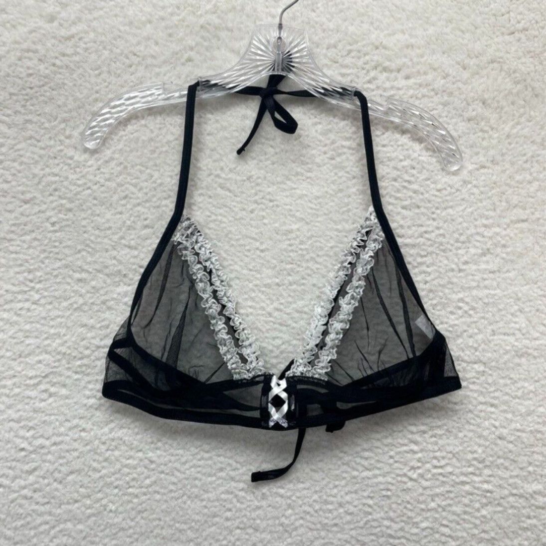 Vintage Gothic Lolita Inspired Black Mesh Ruffle Cyber Coquette Vintage ...