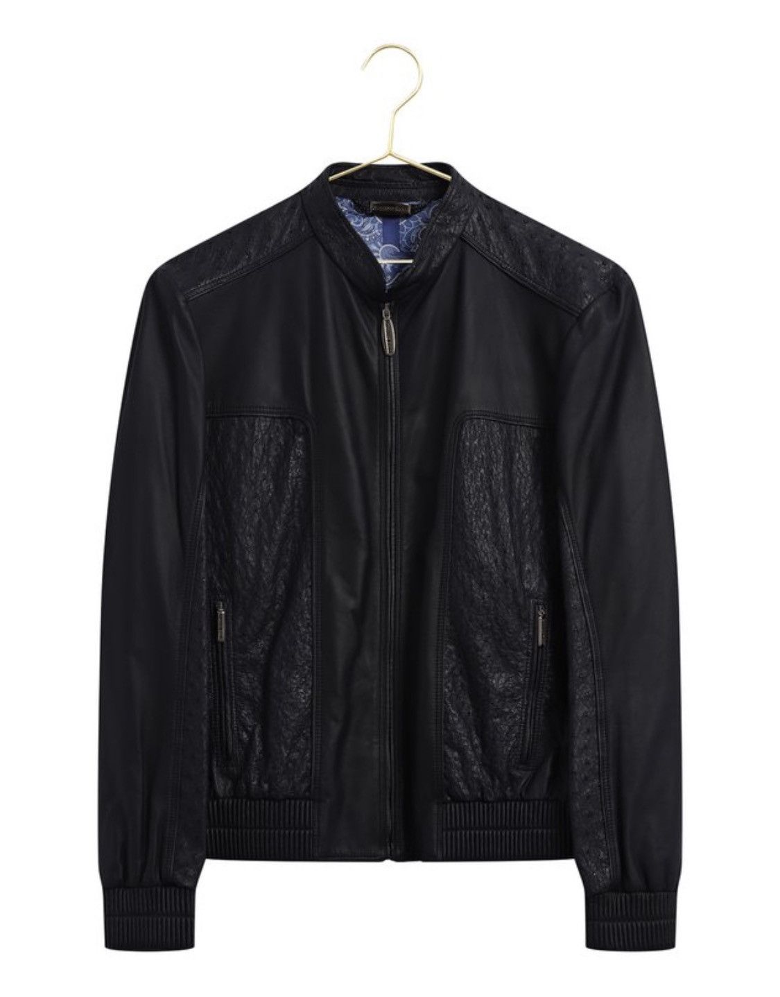 Stefano Ricci Stefano Ricci Leather Ostrich Biker Jacket | Grailed