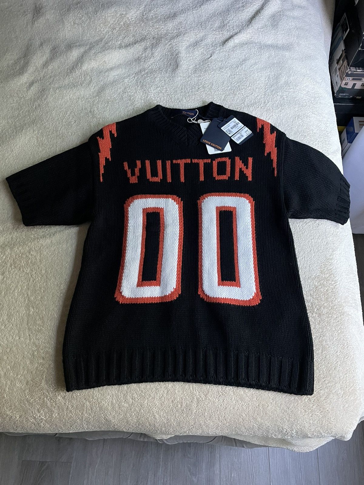 Louis Vuitton Louis Vuitton Intarsia Knitted Football Jersey | Grailed