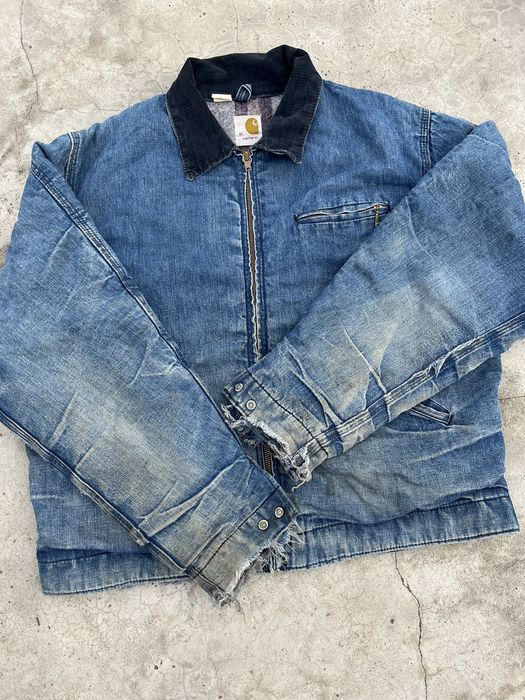 Vintage 70s Carhartt 8LJ Blue Denim Detroit Jacket | Grailed