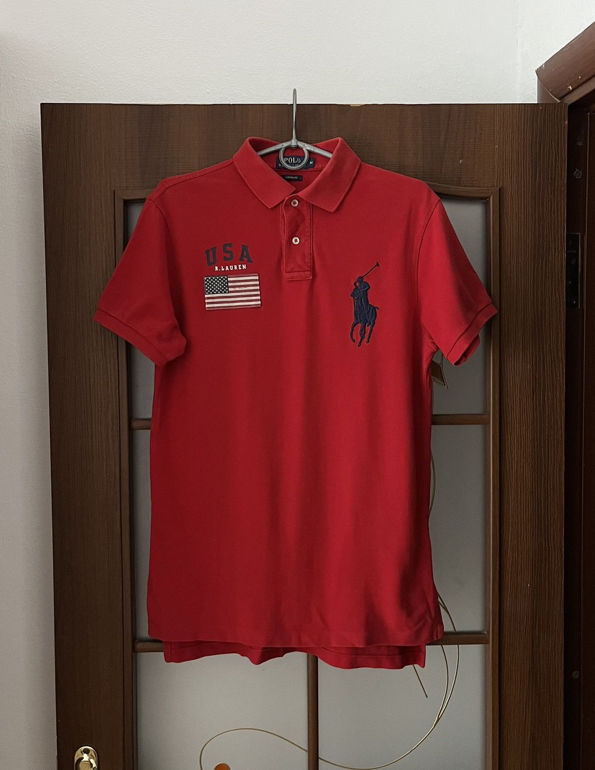 Polo Ralph Lauren Vintage polo Ralph Lauren USA county red polo | Grailed