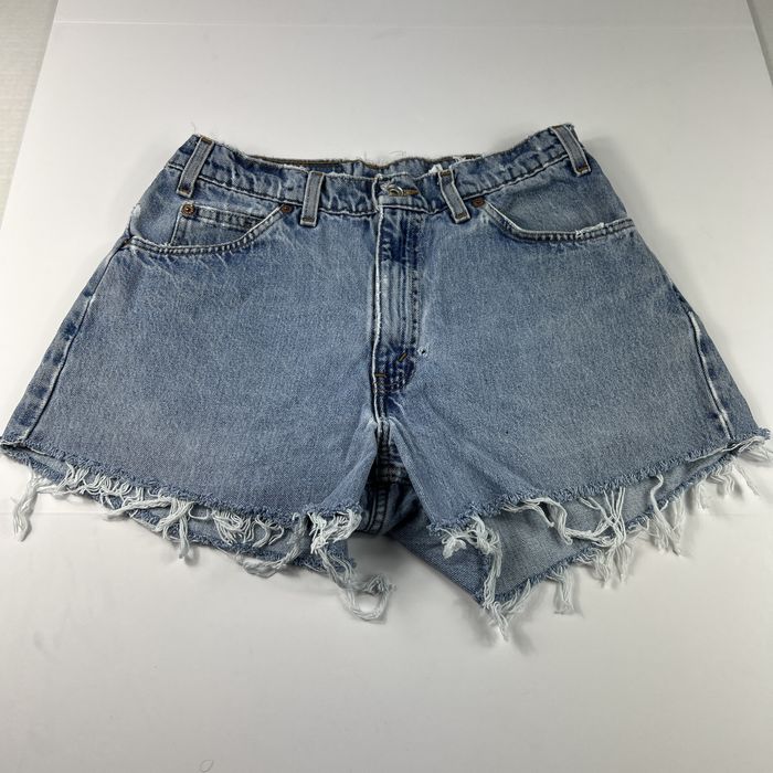 Vintage VTG 90s Levi's Jean Short 560 Blue Distressed Denim Jorts | Grailed
