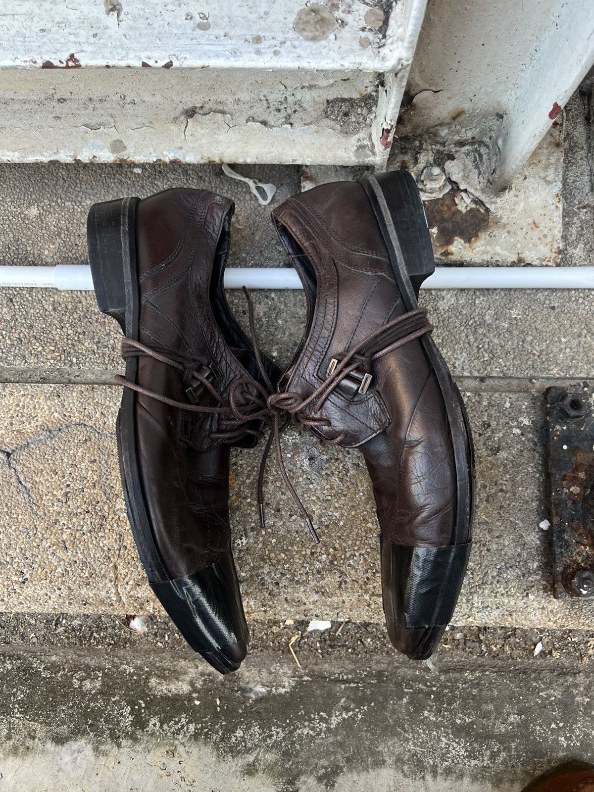 Vintage Avant Garde* Borelli Leather Derby Shoes ERD | Grailed