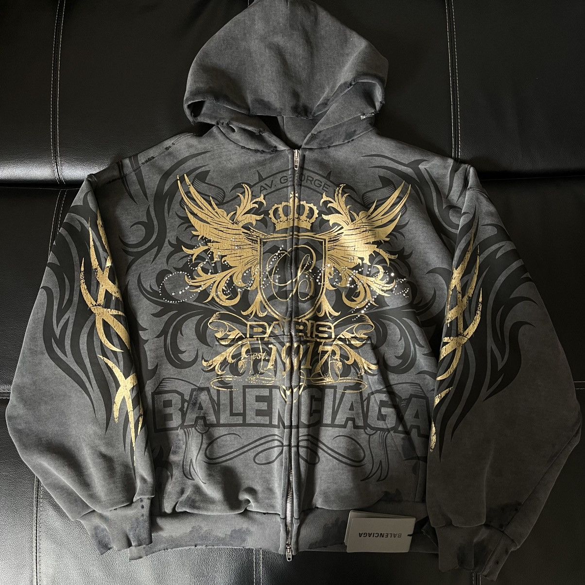 Balenciaga Brand New Tacky Gold Zip Up | Grailed