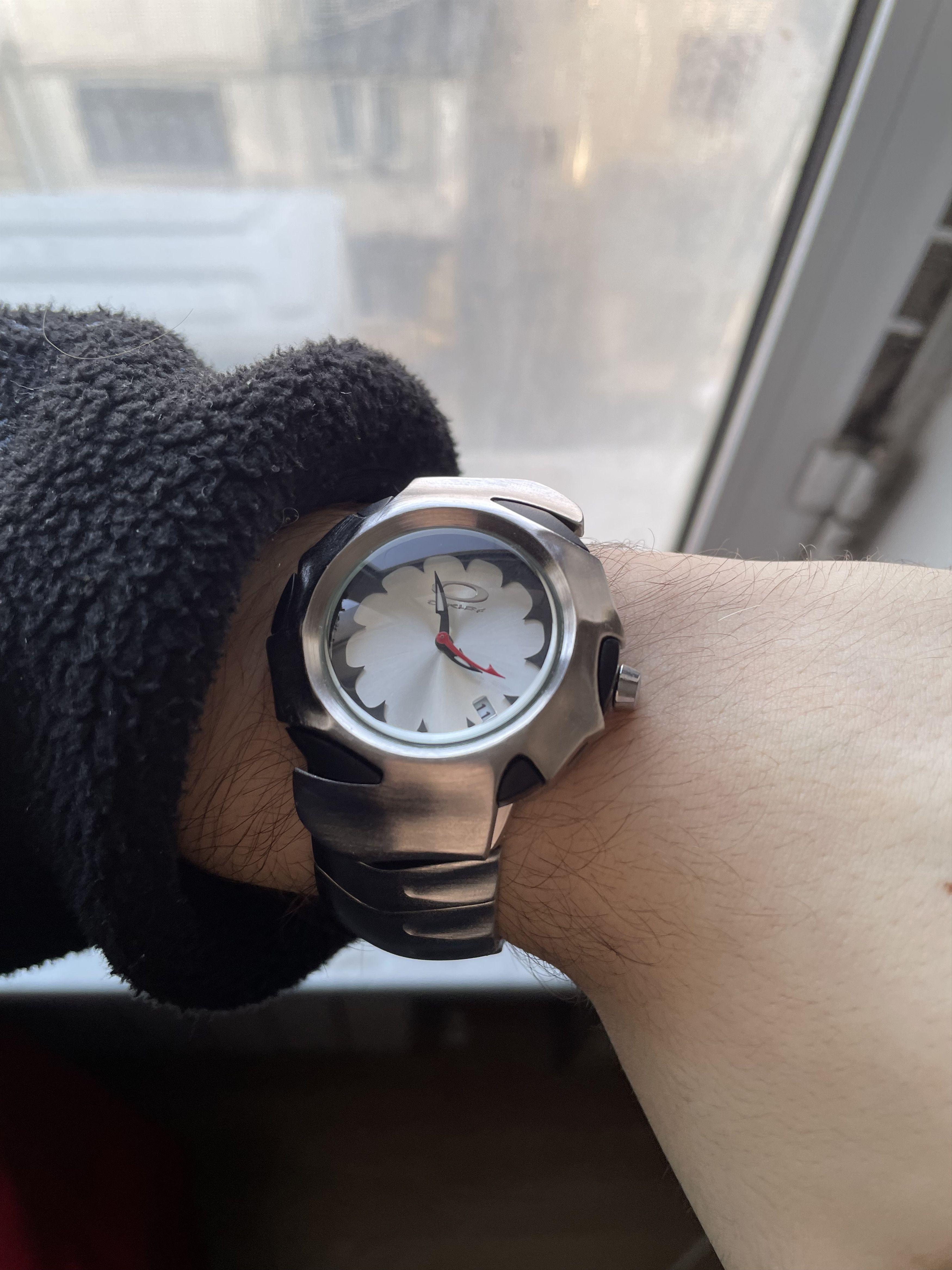 Oakley Vintage Oakley Blade Watch Silver Polished Steel Chrome | Grailed