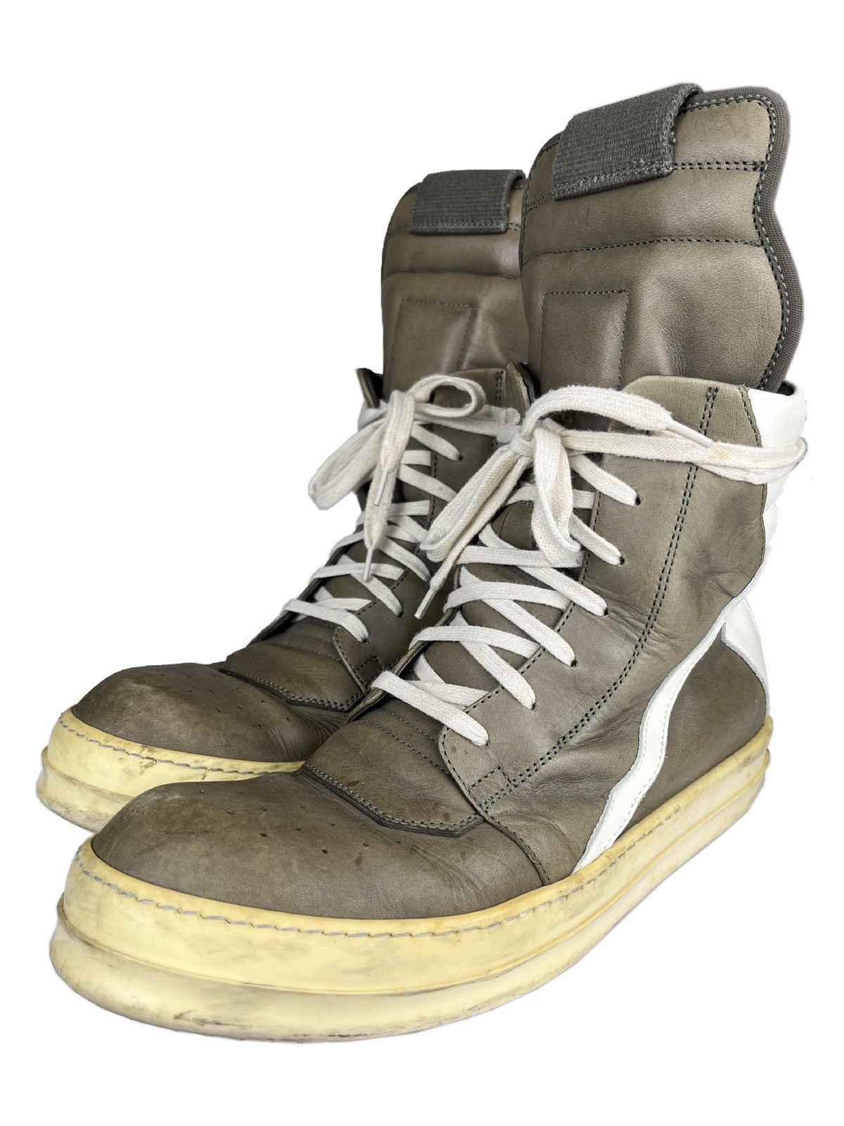 Rick Owens SS16 Rick Owens Cyclops Palm Green Leather Geobaskets | Grailed
