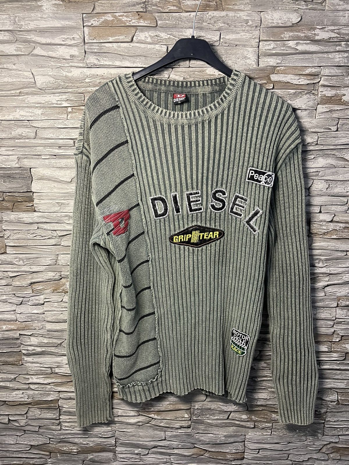 Diesel Vintage Diesel Ribbed Knit Pull rare yk2 | Grailed