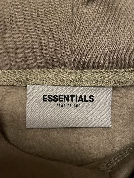 Fear of God Fear of God Essentials Hoodie Taupe SS20 size L | Grailed