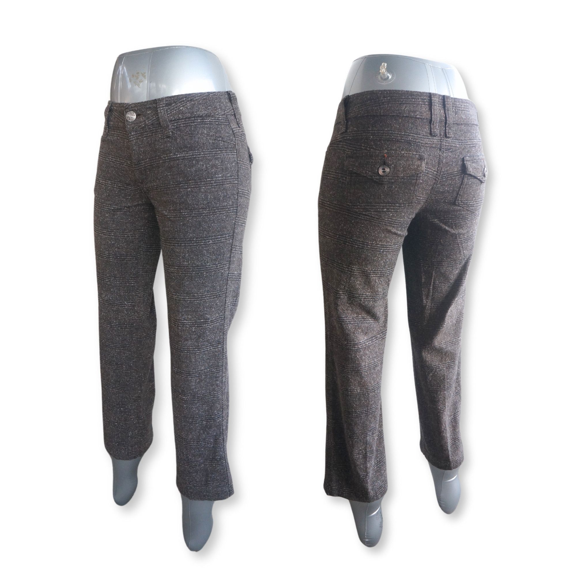 Edwin Something by Edwin Salt and Pepper Horizontal Line Pants | Grailed