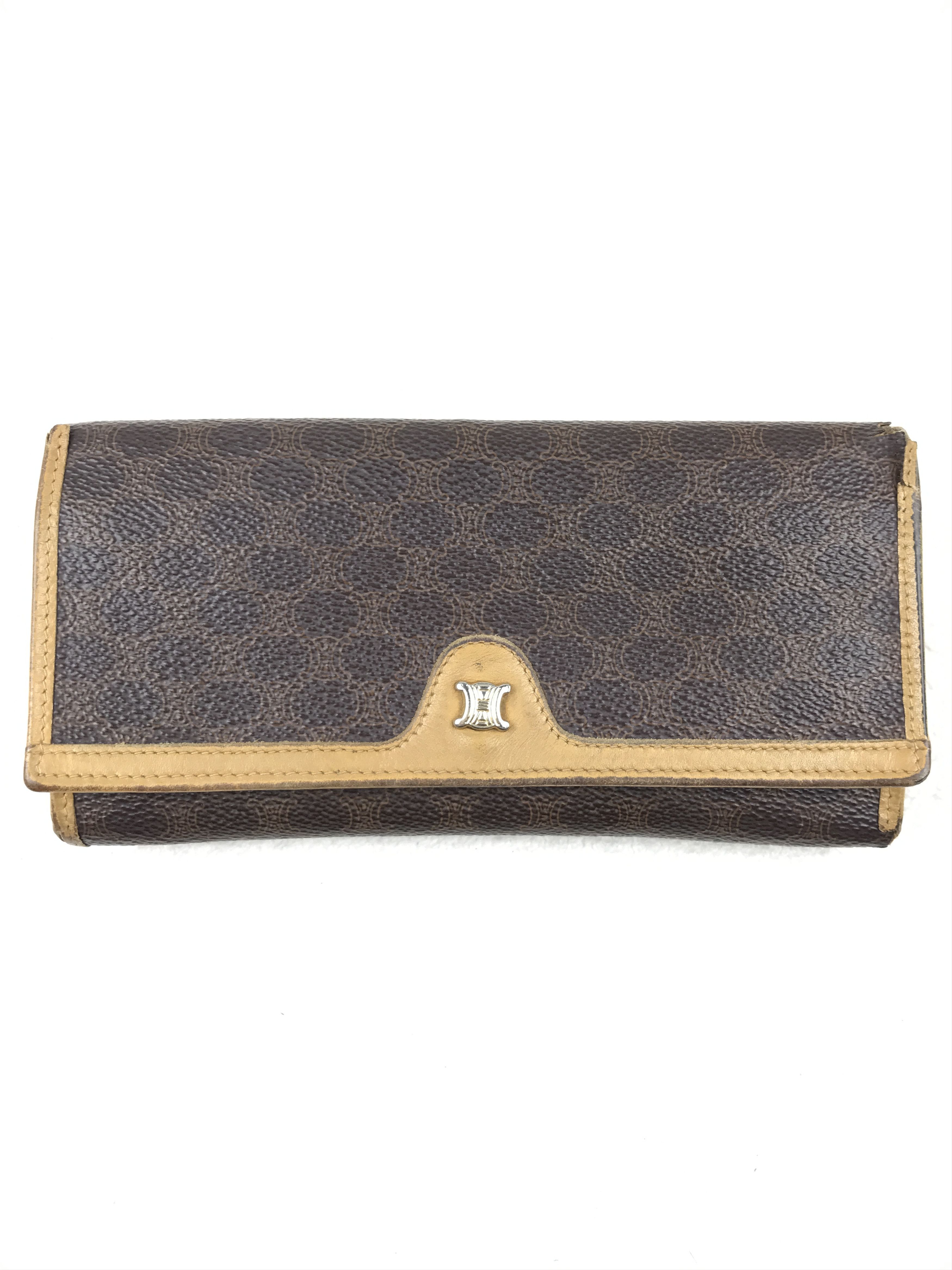 Celine × Designer × Vintage Vintage Celine Monogram Wallet Kisslock ...