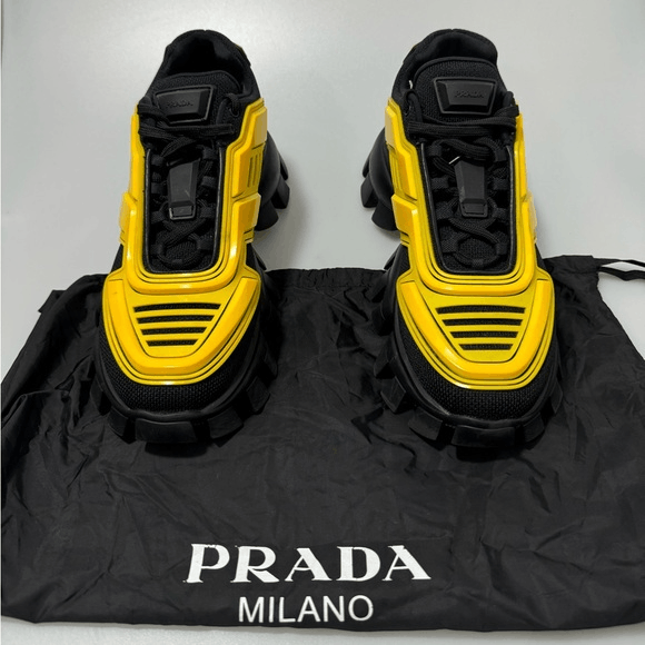 Prada Prada Cloudburst Thunder Yellow Sneakers Black Men’s Prada S | Grailed