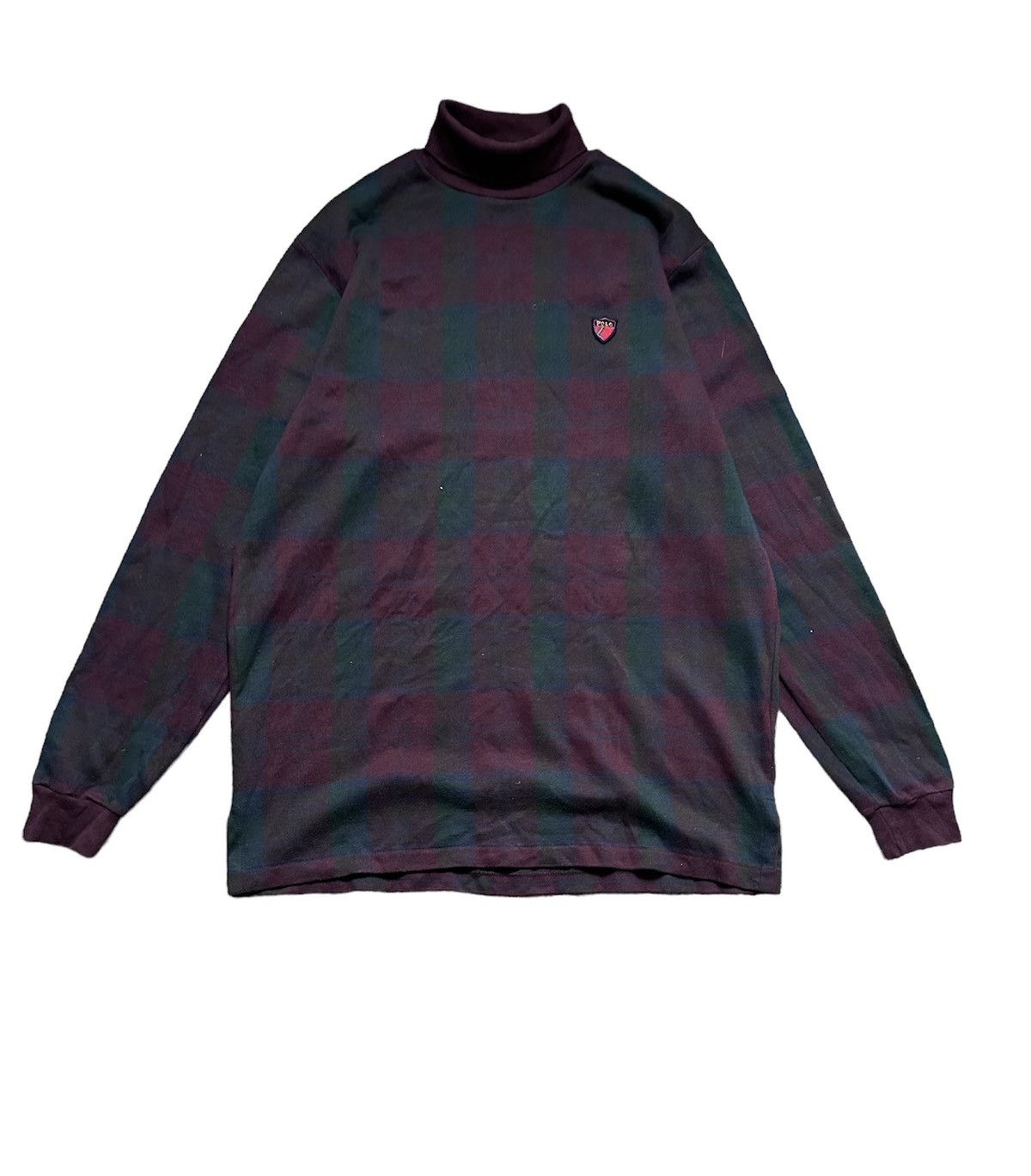 Polo Ralph Lauren × Vintage Polo Ralph Lauren Checkered Turtleneck ...