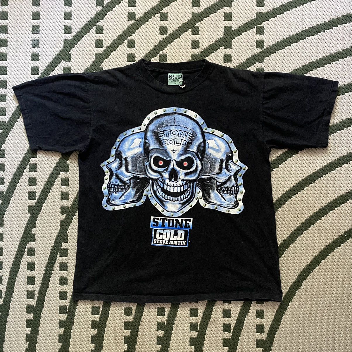 Vintage × Wwe × Wwf 90s Stone Cold Steve Austin Skulls Vintage Bootleg ...