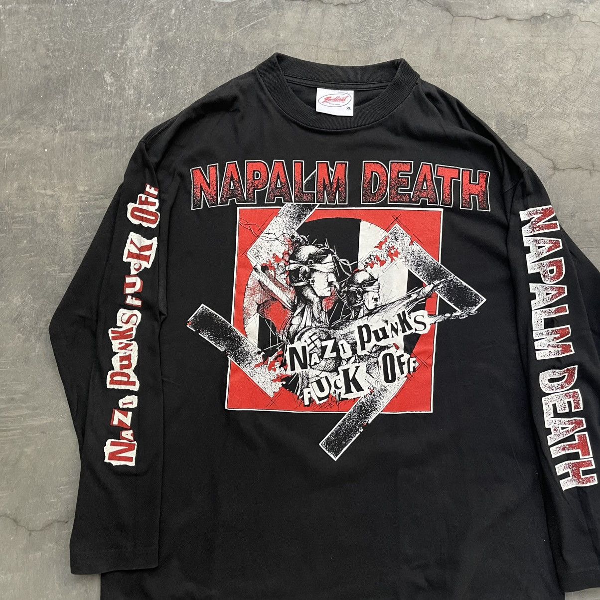 Band Tees × Vintage vintage 90s napalm death nazi punk fuck off rare ...