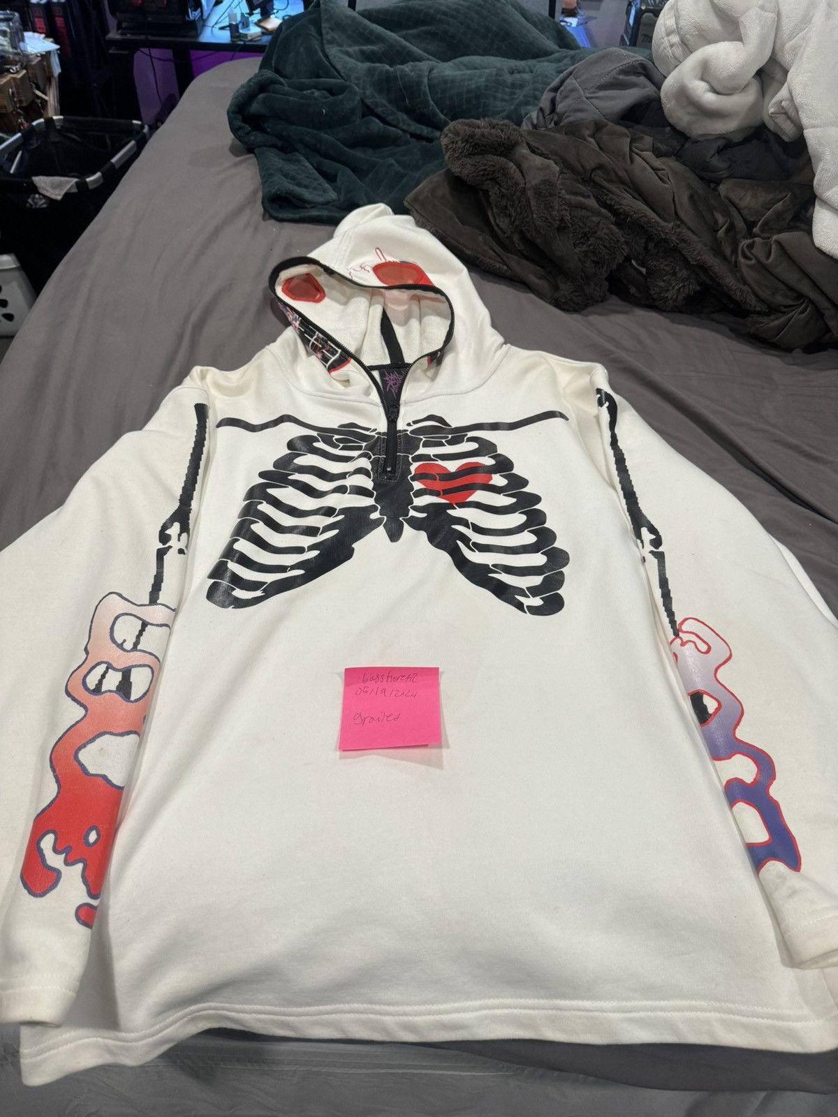 Drain Gang × Sad Boys Sbe Merch SBG hoodie 003 (off white) 2017 XL ...