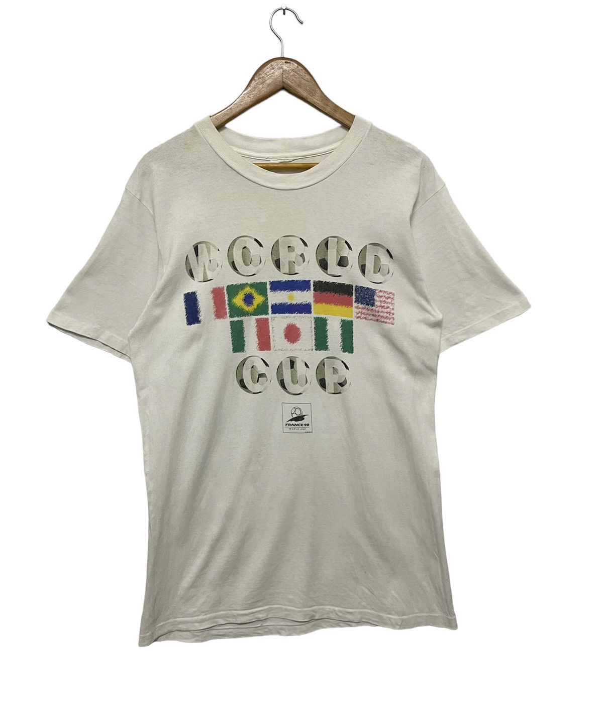 Vintage Vintage World Cup France 1998 T-shirt White | Grailed