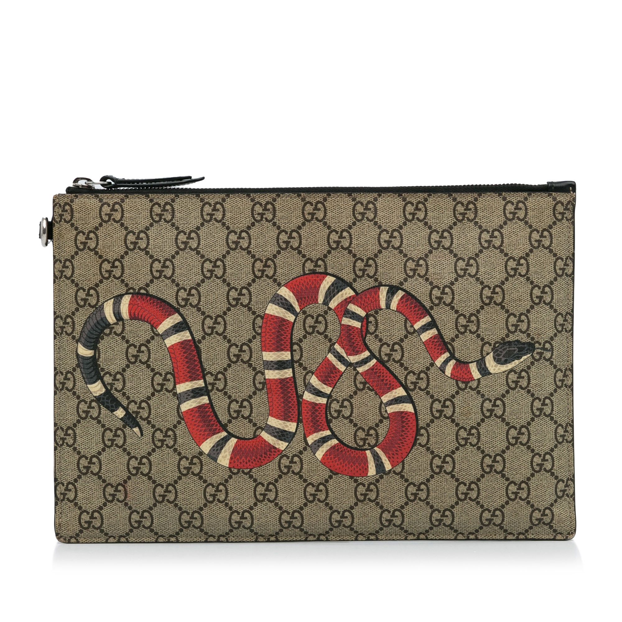 Gucci Gucci GG Supreme Kingsnake Clutch Bag | Grailed