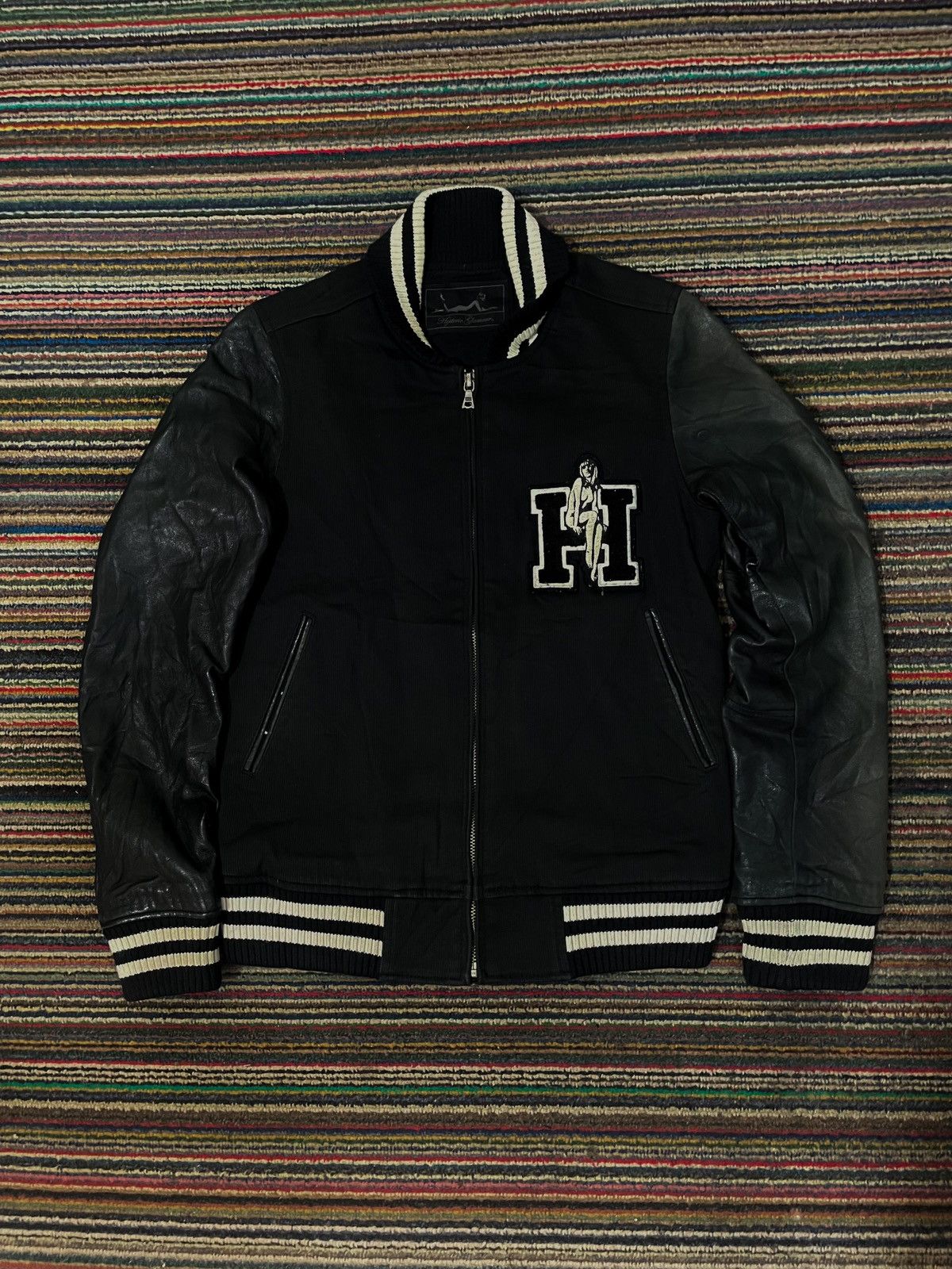 Hysteric Glamour Hysteric Glamour Varsity Stadium Leather Jacket | Grailed